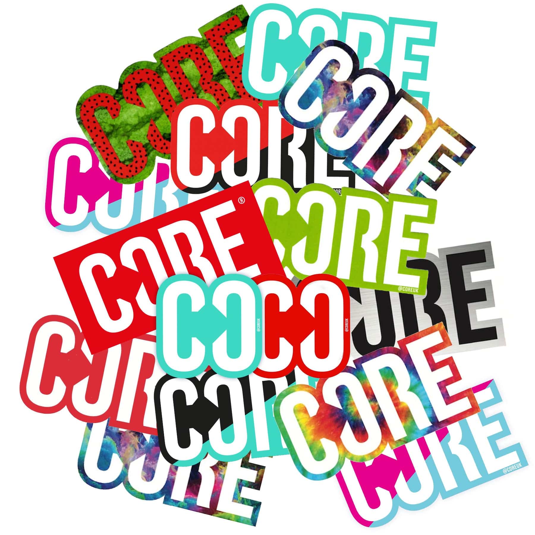CORE Sticker Bundle - 15 Stickers | Skateboard Stickers | BMX Stickers ...