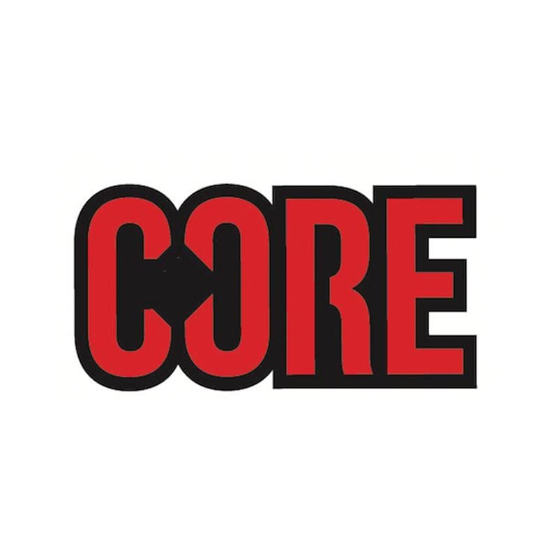 CORE Sticker Classic 8cm - Black/Red - CORE Action Sports