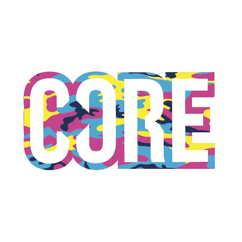 CORE Sticker Classic 8cm - Neon Camo - CORE Action Sports
